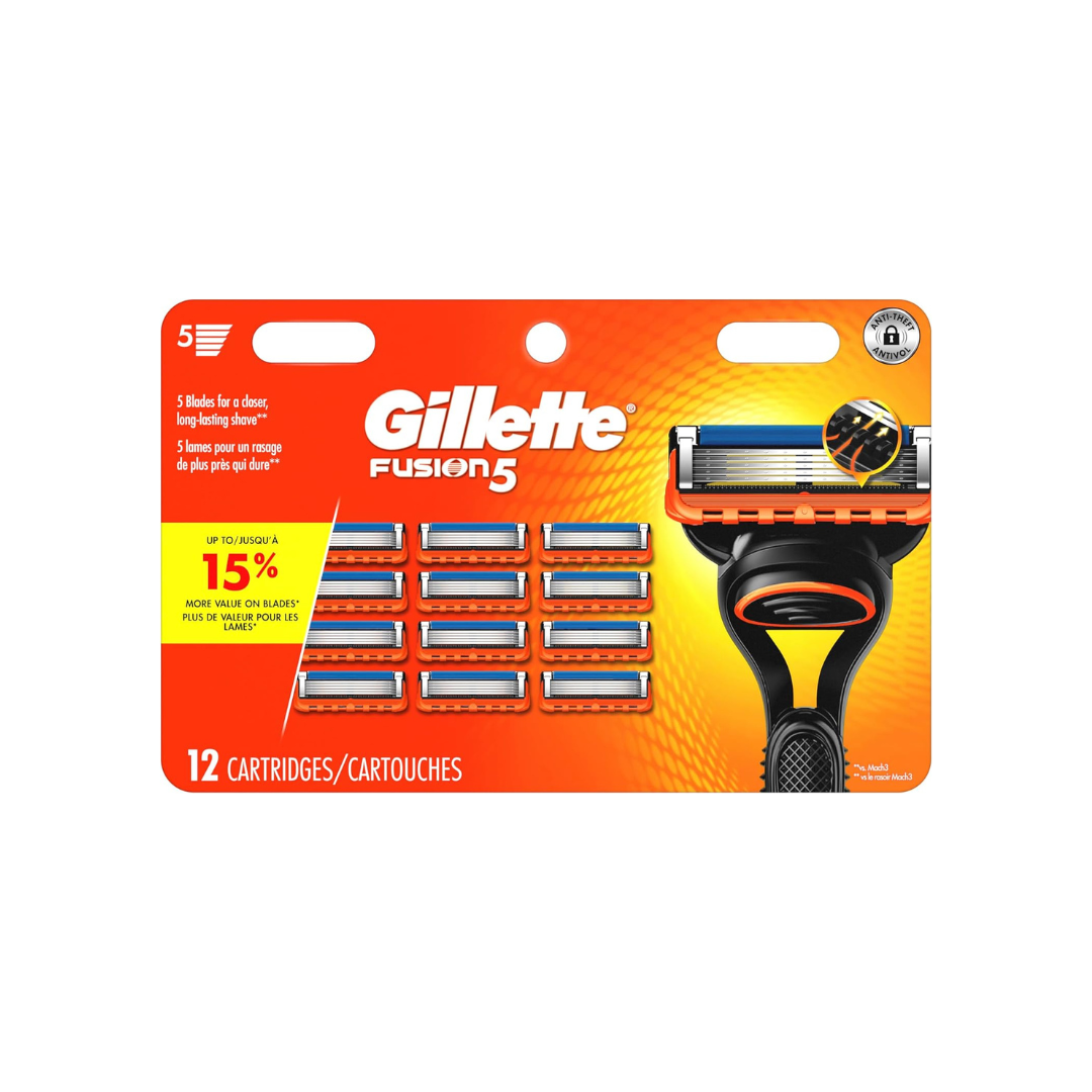 Gillette Fusion5 Men's Razor Blade Refills, 12 Refills– Brands Buy Central